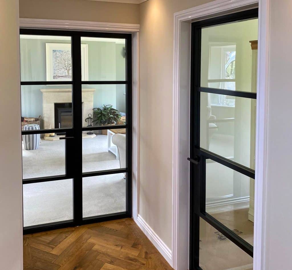 How to use black internal metal doors in your home. - Aluco